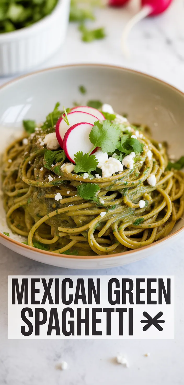 Mexican Green Spaghetti Recipe - Taco terrace